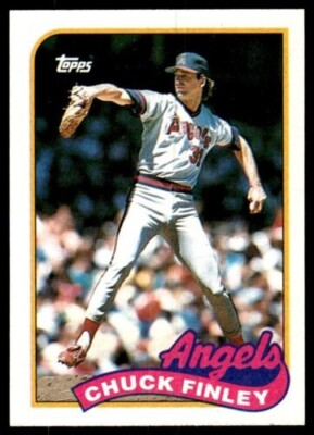 1989 Topps #708 Chuck Finley Pitcher California Angels FREE shipping | eBay