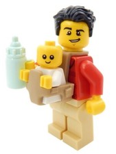 Lego Family Minifig Lot 4 Figures Mom Dad Girl Boy Minifigures Town ...