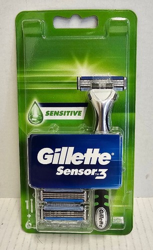 Gillette Sensor 3 sensitive Razor Handle +6 blades handle fits any ...