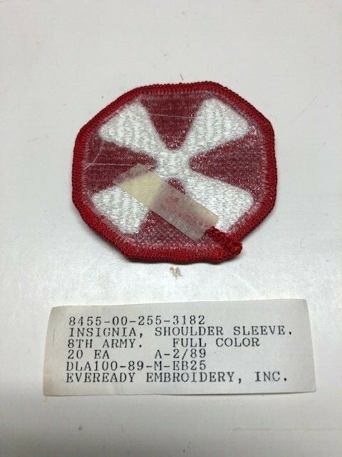 8th Army Merrow Edge U.S. Army Shoulder Patch Insignia | eBay
