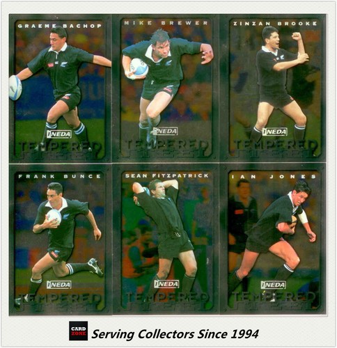1997 INEDA NZ ALL BLACK Trading Cards Tempered Steel Chase Card Full ...