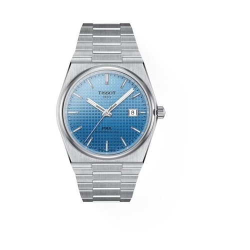NEW TISSOT T1374071135101 PRX 40MM LIGHT BLUE & BLUE GRADIENT T137.407 ...