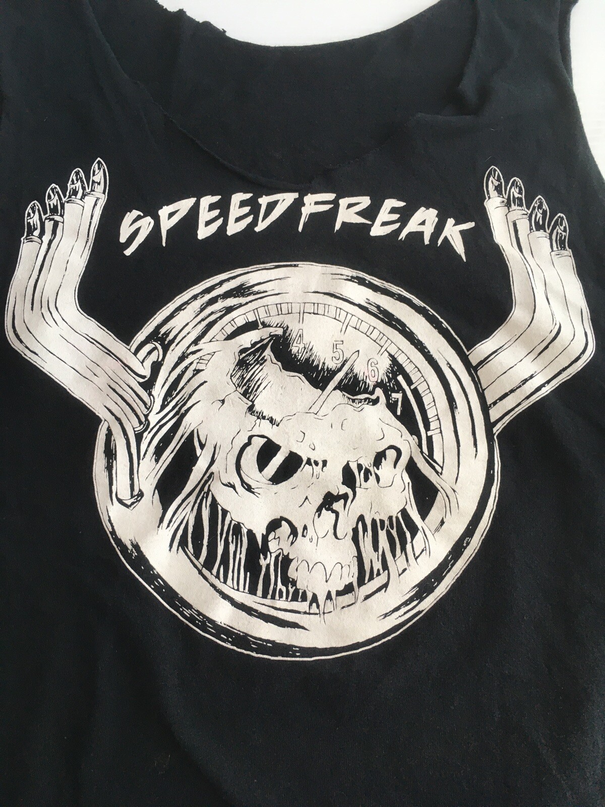 Speed freak cut off t-shirt black Going to Hell fast … - Gem