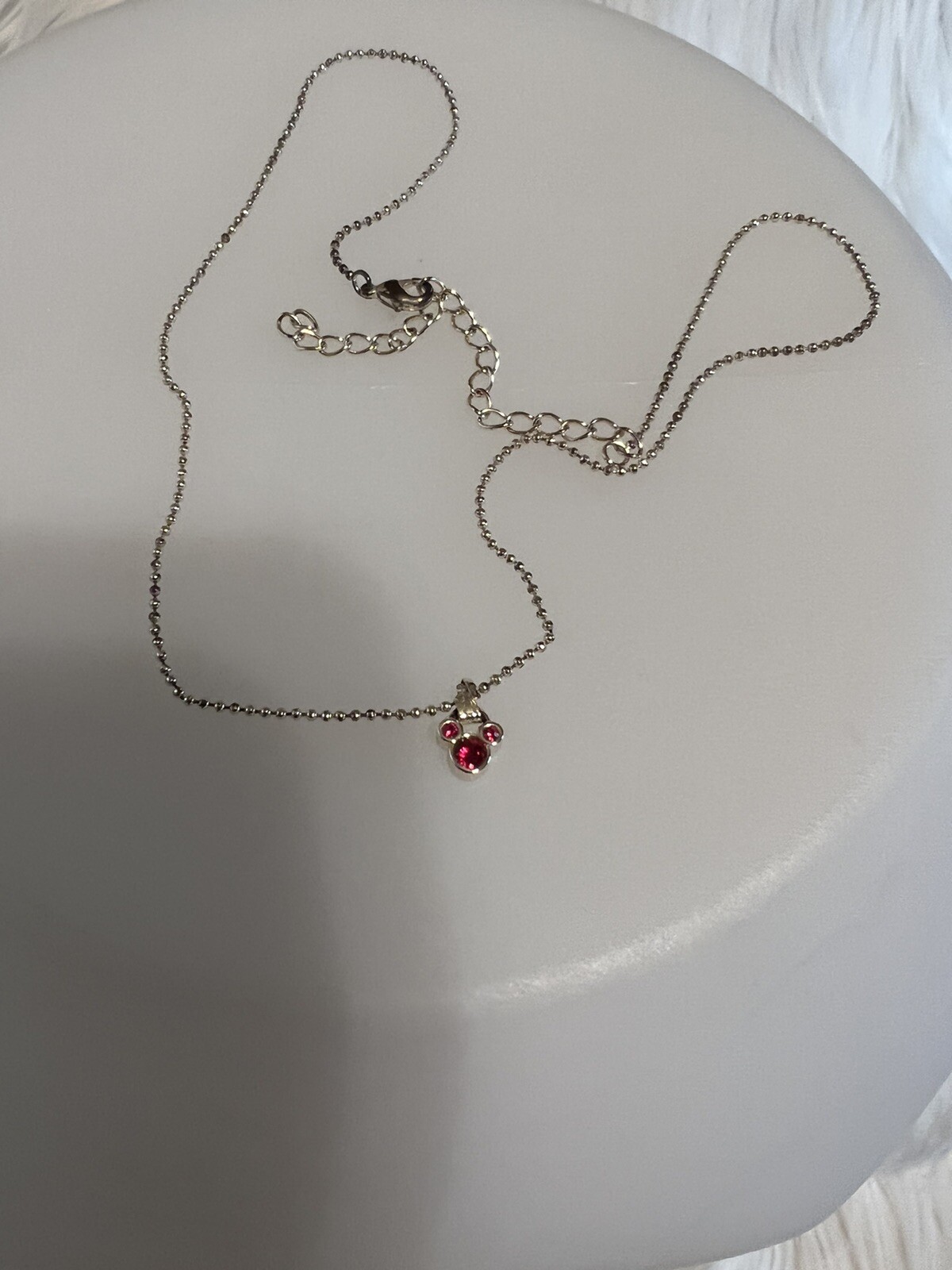 Cute Disney Mickey Mouse ruby Pendant Necklace | eBay