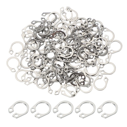 100 Pcs 9mm OD External Retaining Rings C-Clip Snap Rings Stainless ...