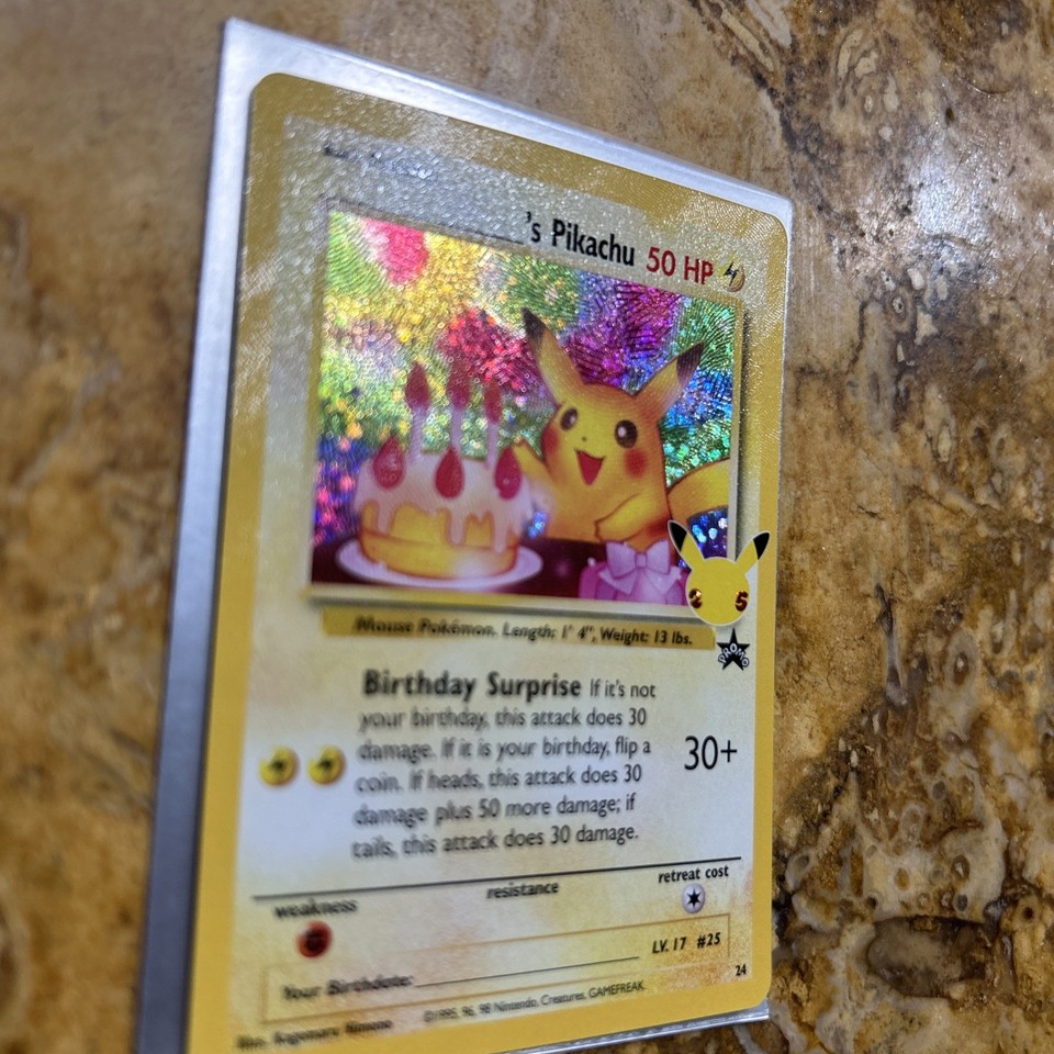Birthday Pikachu Holo 24 Celebrations Classic Collection Pokémon 2021 ...