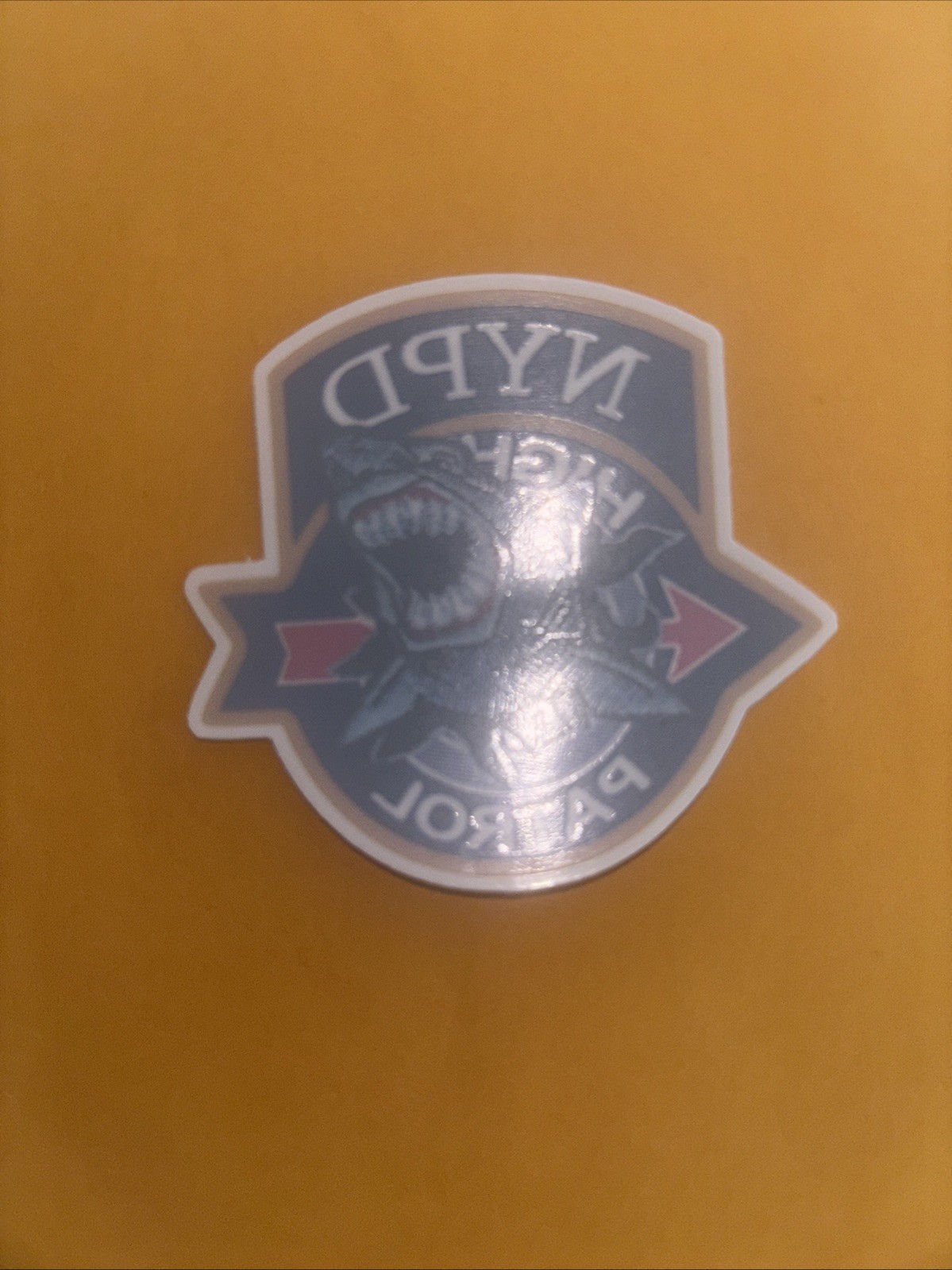 NYPD Highway Patrol Shark Inside The Window Sticker. 2/12 Inch X 2 1/2 ...