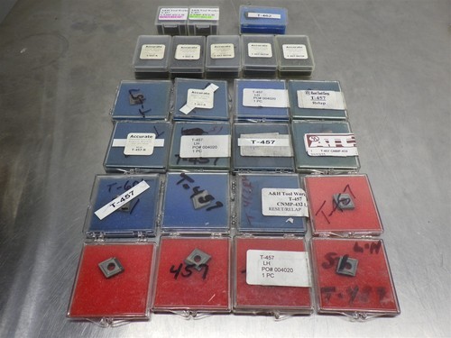 Lot of 20 Asstd. Brazed Tip Carbide Inserts - Various Brands & Styles ...