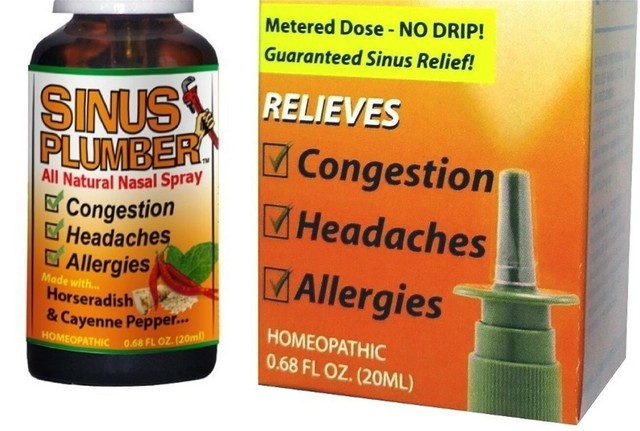 Sinus Plumber Hot Pepper Nasal Spray Congestion Allergy Relief, 0.68oz ...