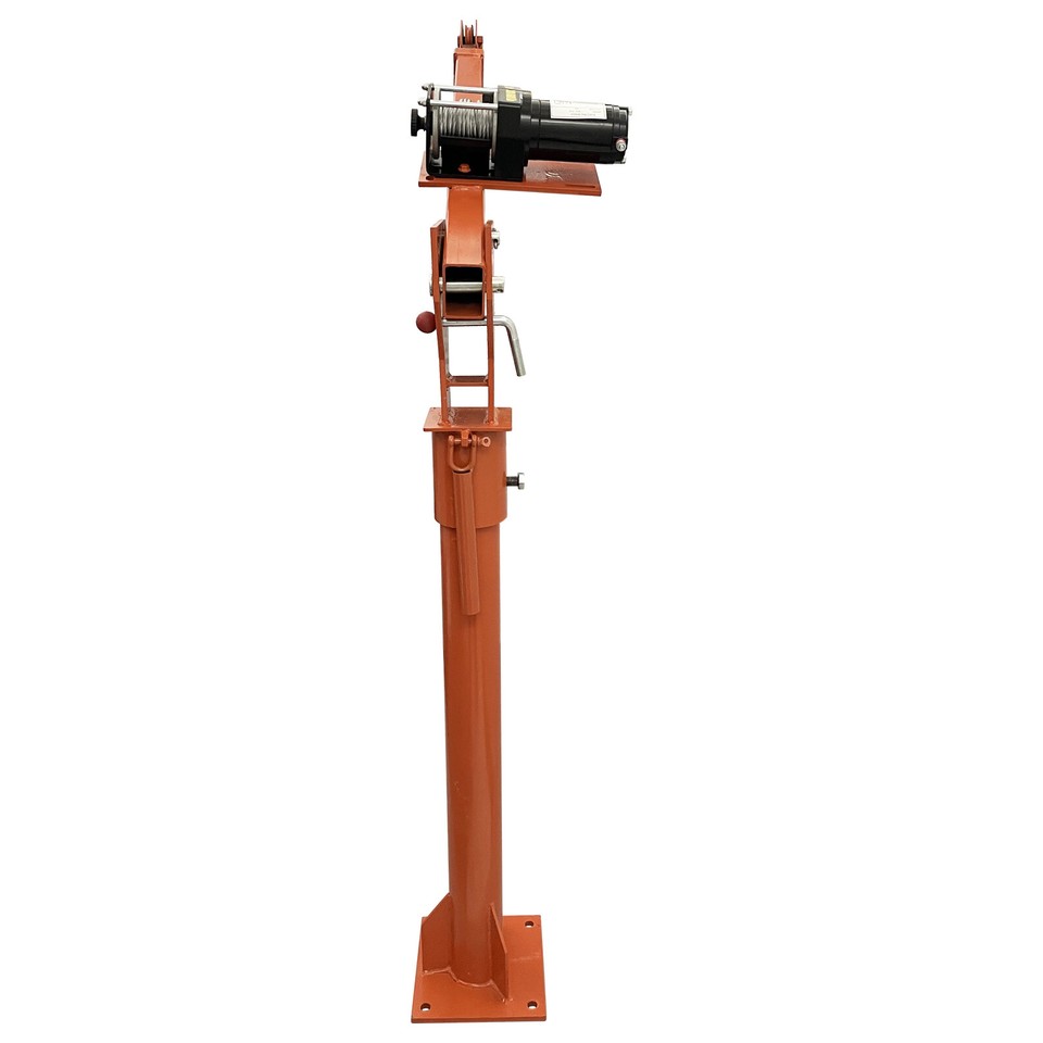 Winch Crane Davit Crane 360 Swivel Electric 1100lbs Lift Rotation Arm ...