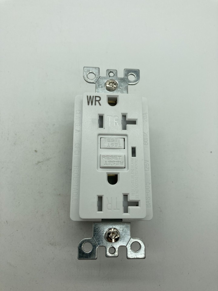 10PK GFCI GFI Outlet 20Amp WR/TR White GFCI Receptacles Outdoor Kitchen ...