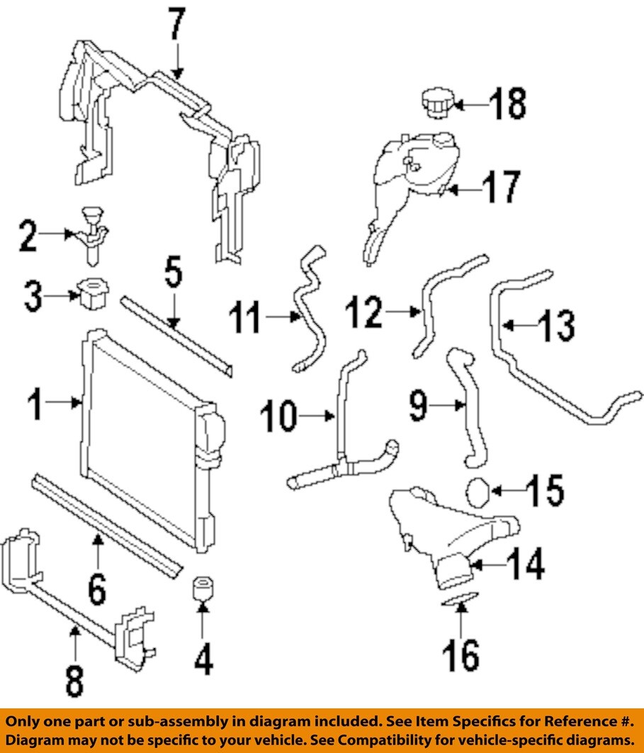 MERCEDES OEM 07-15 C250 Cooling Radiator Components-Upper Hose Clamp ...