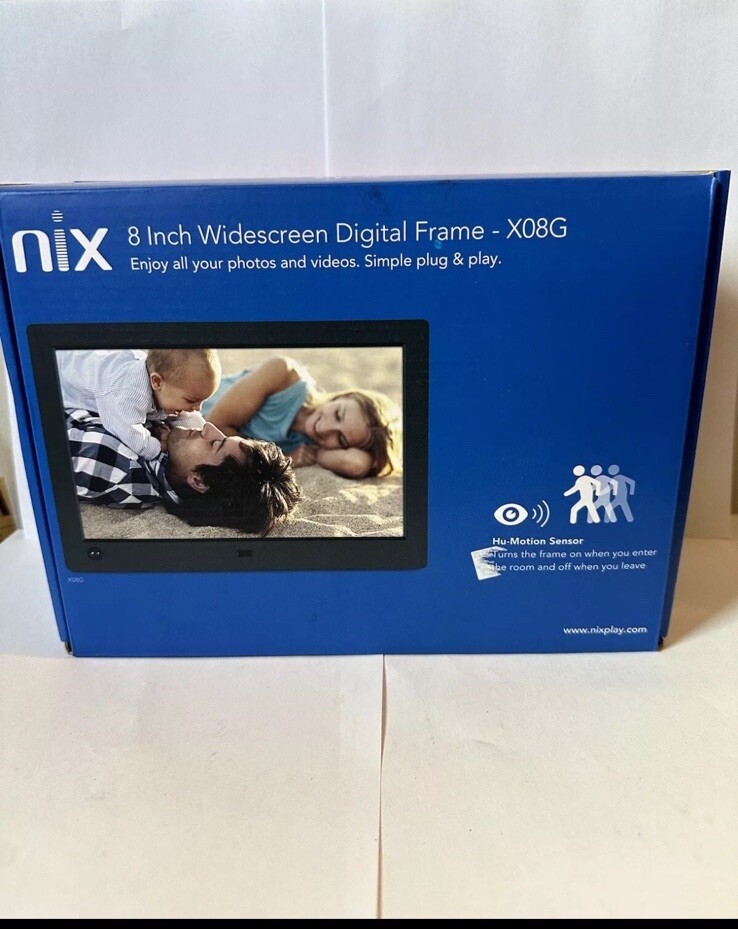Nix 8 Inch Digital Picture Photo Frame X08G Motion Sensor Photo Video ...