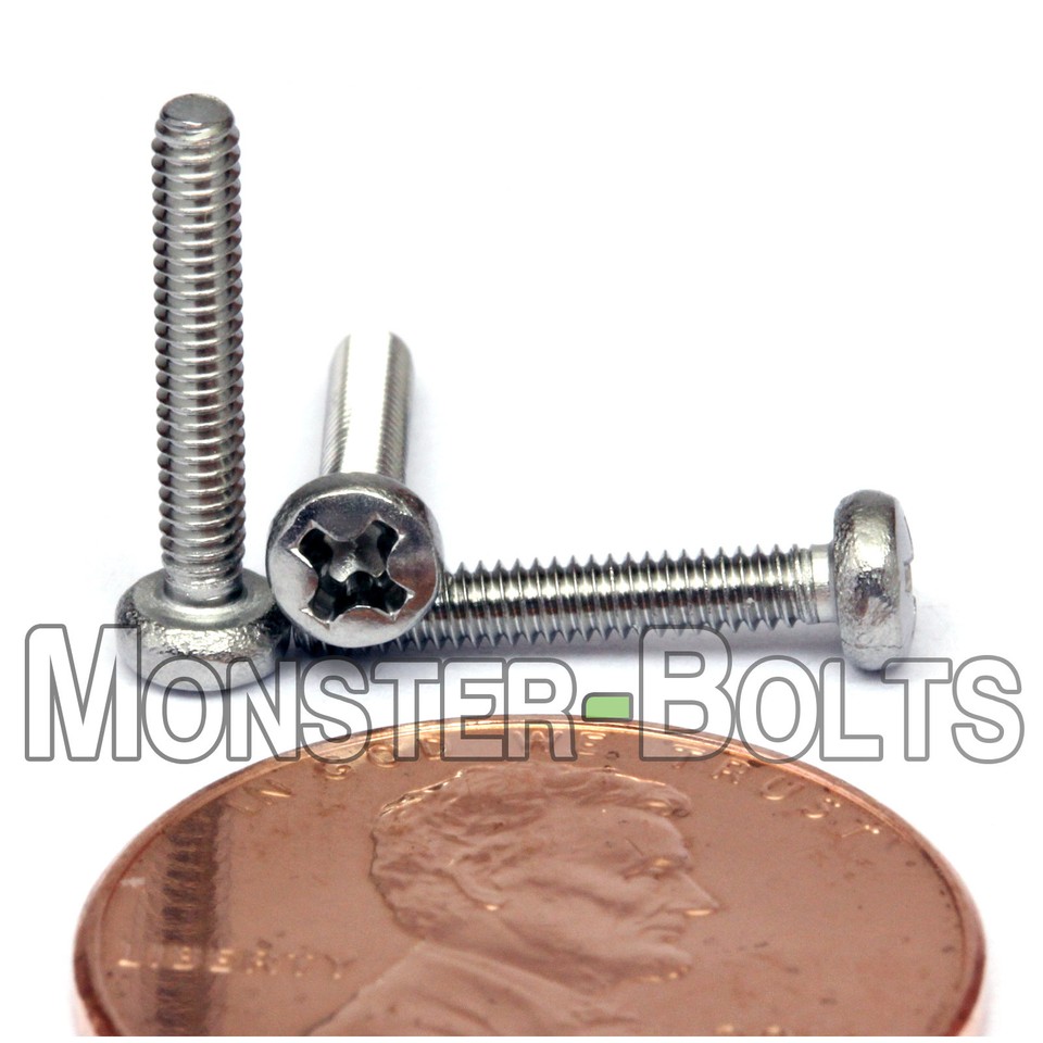 M2 / 2mm Phillips Pan Head Machine Screws, Stainless Steel A2, DIN 7985 ...