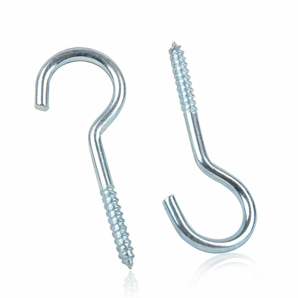 Screw In Ceiling Cup Hooks Heavy Duty Plain Metric Wood Thread Zinc ...