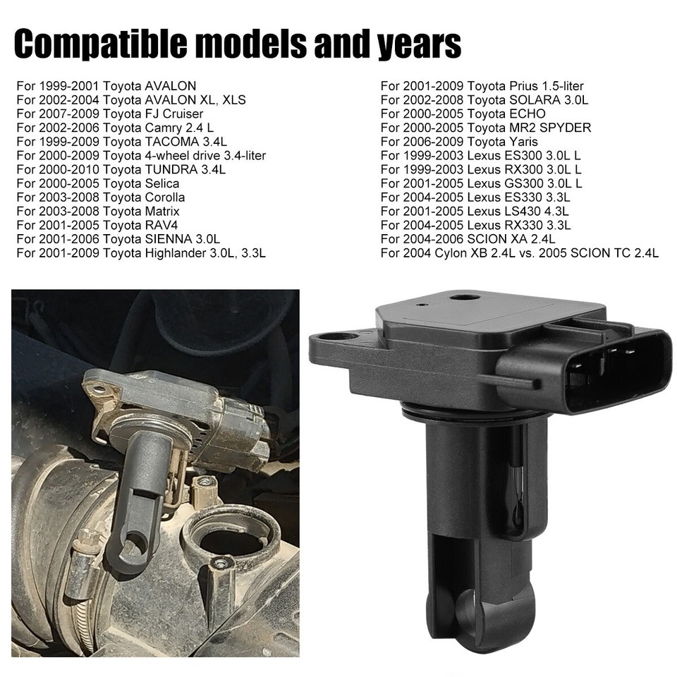 Replace Mass Air Flow Meter MAF Sensor 22204-22010 for Toyota Lexus Scion DENSO | eBay