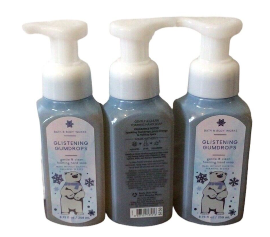 3 X GLISTENING GUM DROPS GENTLE FOAMING HAND SOAP Bath & Body Works New ...