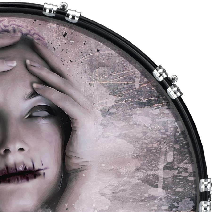 22" Custom Bass Kick Drum Front Head Graphical Graphic Silenced 1 | eBay