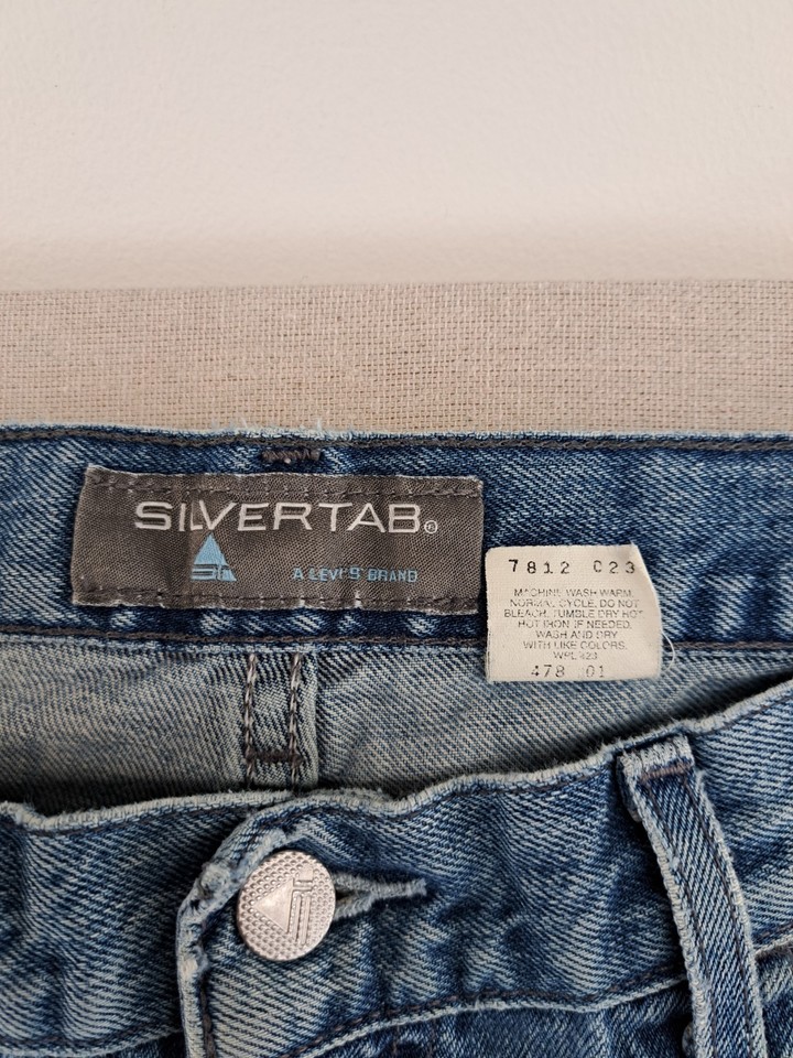 Vtg Silver Tab Levis Jeans Mens 34x30 Relaxed Fit Loose Straight Y2k ...