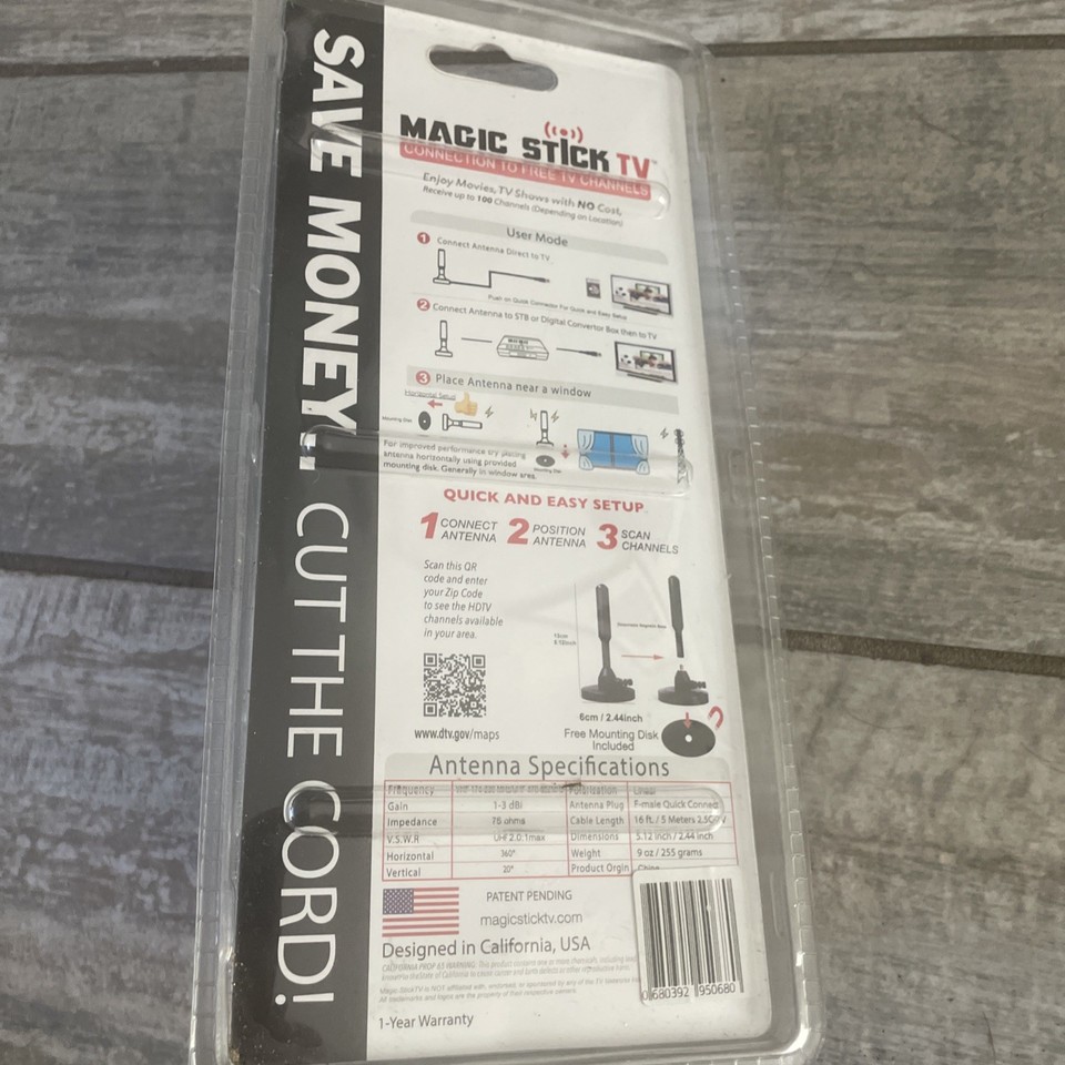 Magic Stick TV HDTV Antenna Fire Stick TV 4k As Seen On TV Clear HD ...