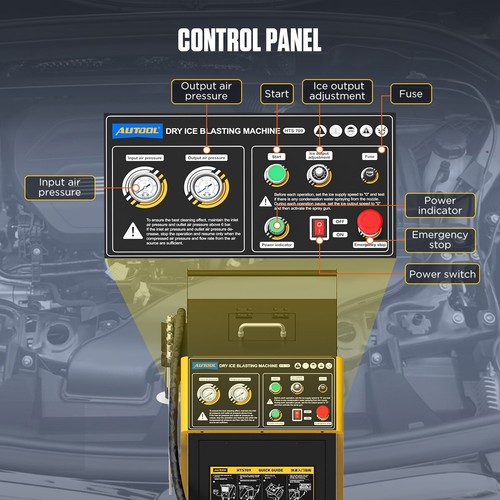 AUTOOL HTS709 Dry Ice Cleaning Machine Pellet Dry Ice Blasters Cleaner ...