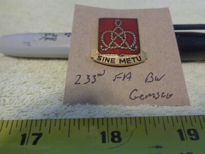 233rd Field Artillery Battalion Gemsco Unit Crest, DI, DUI (DRAW#214 ...