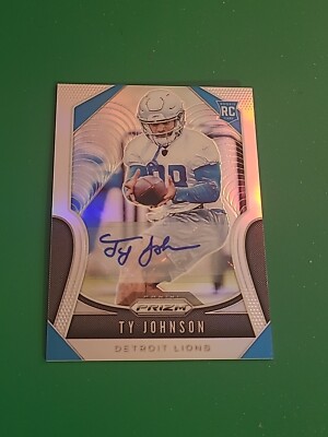2019 Ty Johnson RC#399 Panini Prizm SILVER Prizm AUTOGRAPH LIONS | eBay