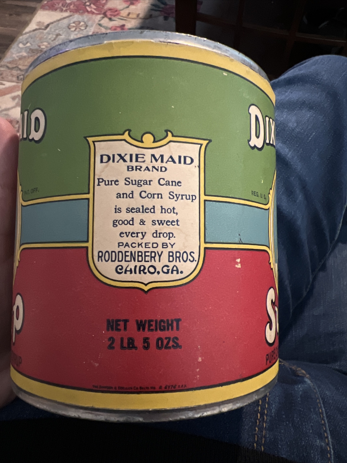 Dixie Maid Brand Syrup Empty Old Can Girl Eating Waffles | eBay