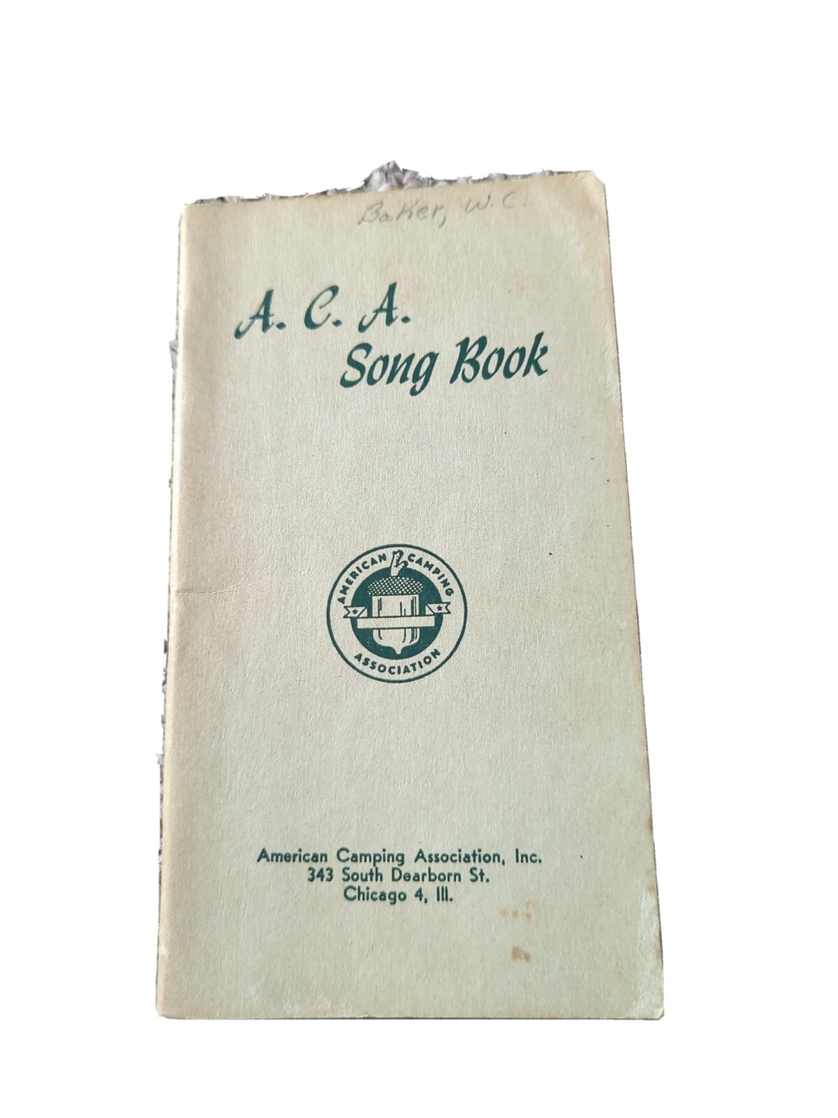 A.C.A Song Book American Camping Association 1940's Paper song Book | eBay