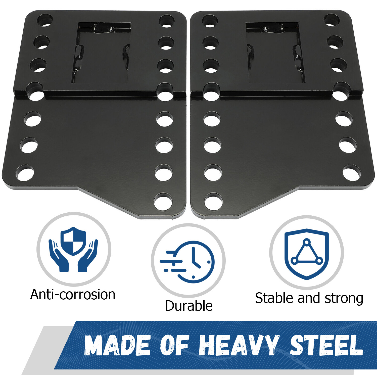 Universal Black Snowplow Mount Drop Bracket Lift Level Kit Powder ...