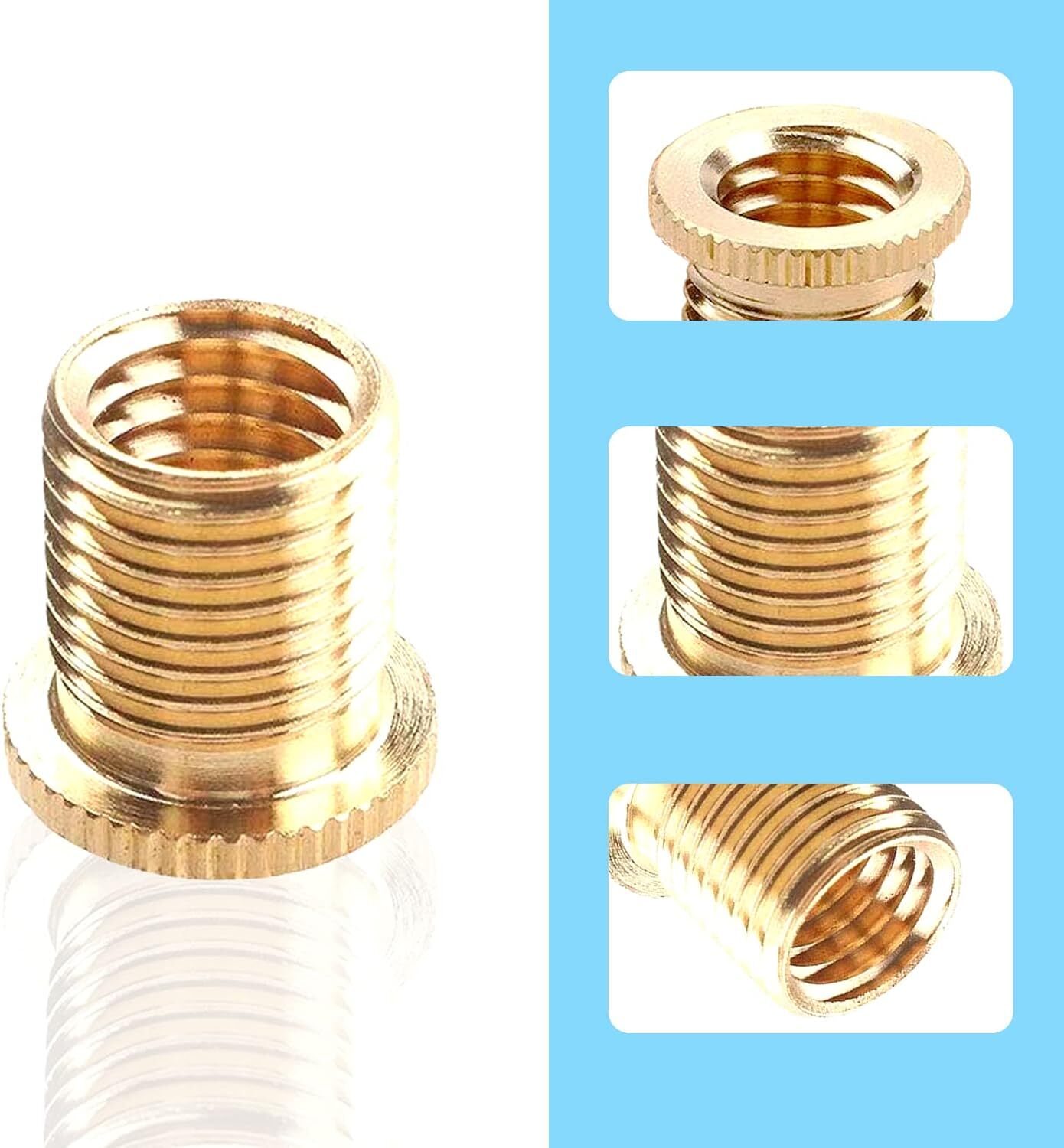 3 Pcs Gear Shift Knob Thread Adapter Nut Insert Kit M10x1.25 M10x1.5 ...
