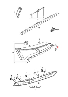 Genuine AUDI Q5 Sportback FYB FYG FYT LED tail light Left 80A945075C | eBay