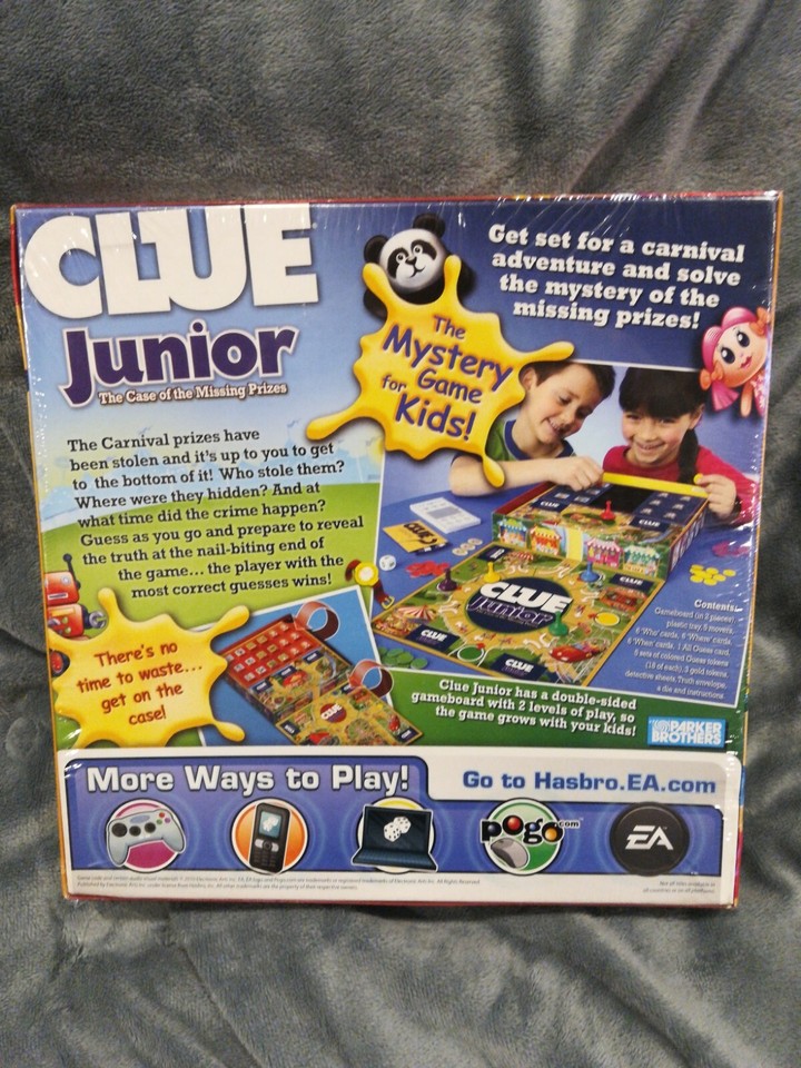 Clue Junior: The Case Of The Missing Prizes by Hasbro 2010 Complete ...