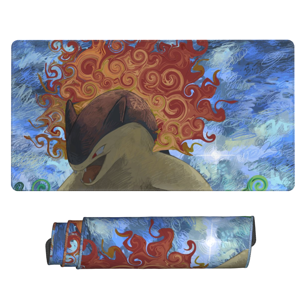 Typhlosion - Board Game Pokemon Playmat Games Mousepad Play Mat of TCG 226089 | eBay