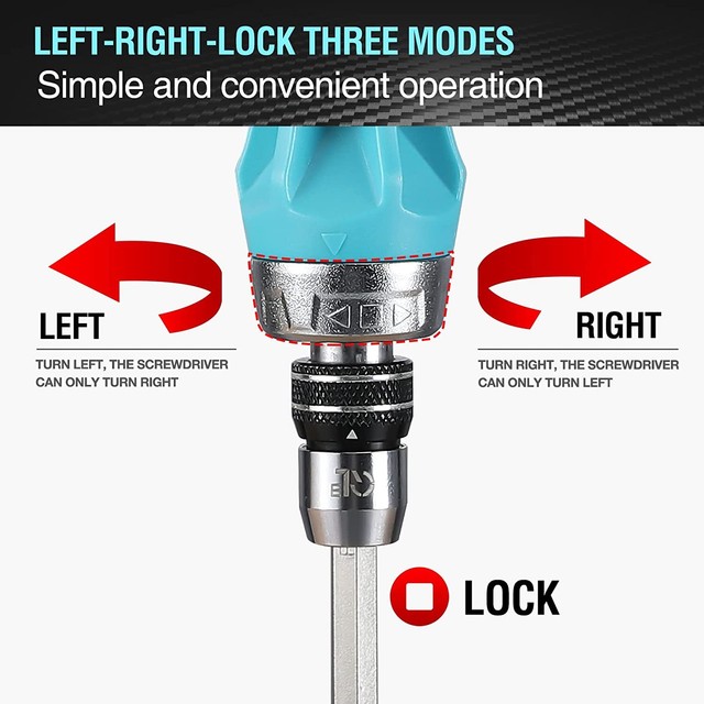 DURATECH 2PCS 12-in-1 Ratcheting Screwdriver Set Multi-bit Screw Driver ...