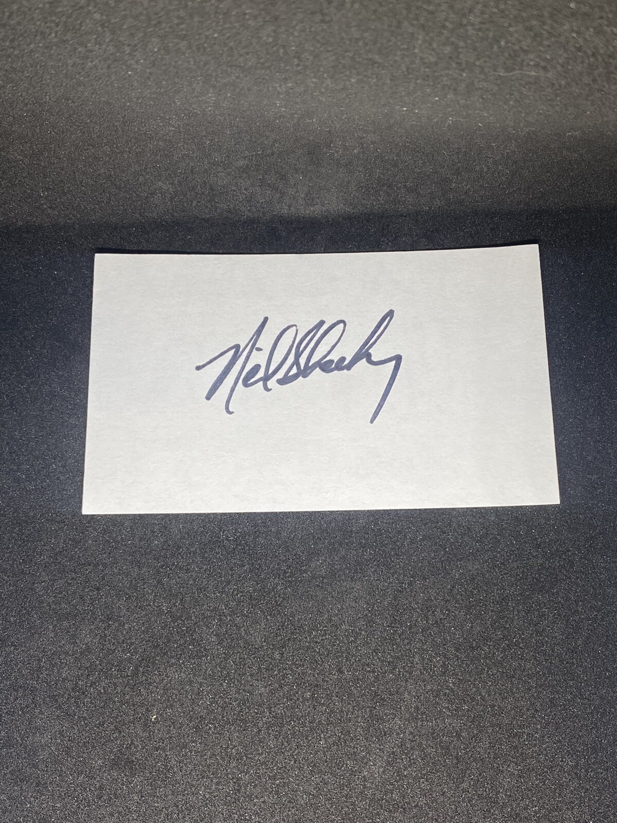 Neil Sheehy Signed Hockey Index Card 1983-1992 Calgary Flames Capitals ...