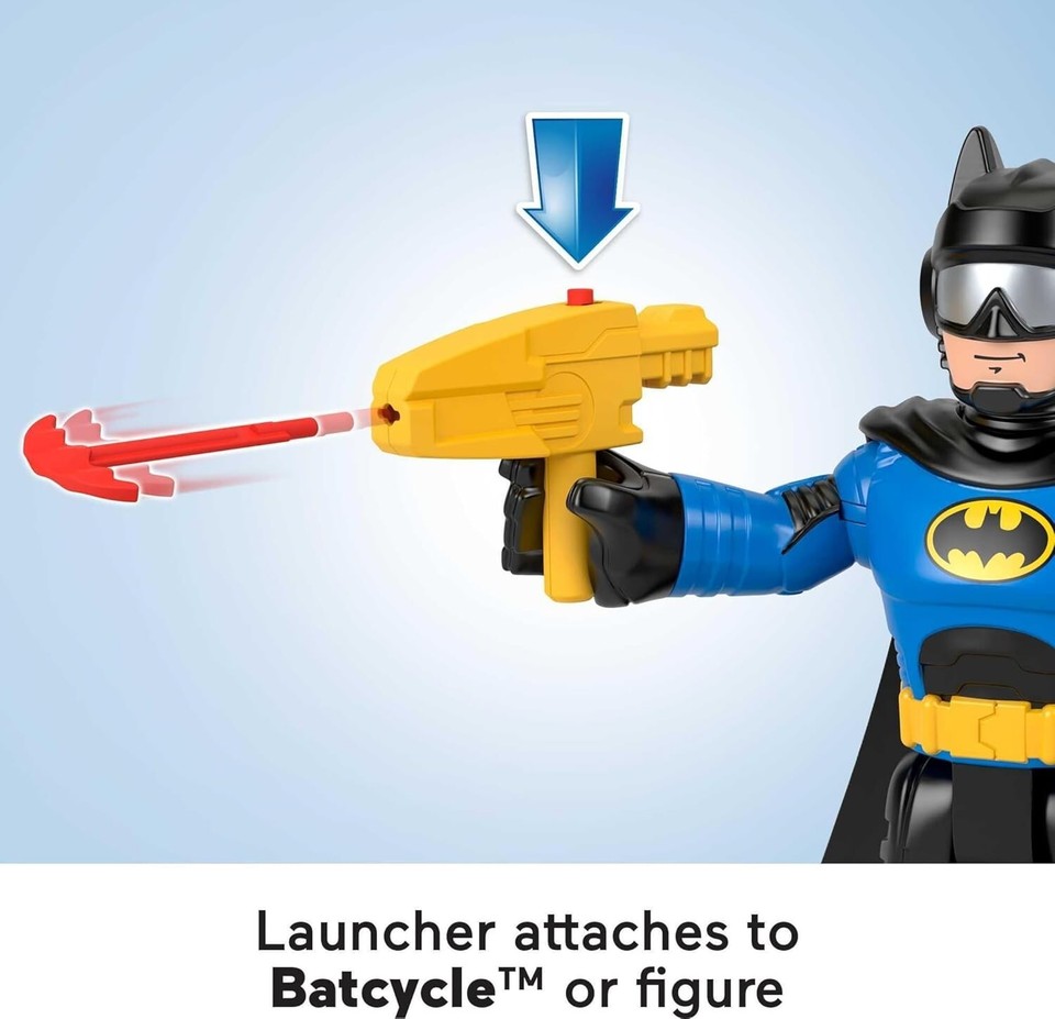 Imaginext DC Super Friends Extra Large Batman Figure and Batcycle Toy ...