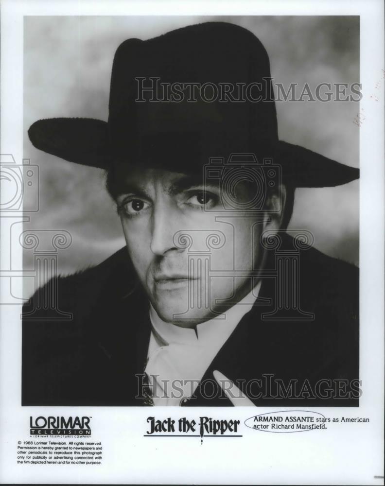 1988 Press Photo "Jack the Ripper" - Armand Assante as Actor Richard ...