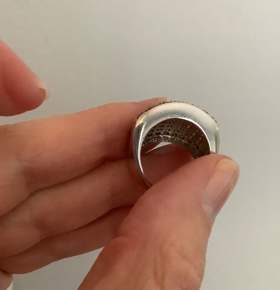 Chuck Clemency NYC ll Sterling Silver Genuine Mocha Brown Zircon Band ...