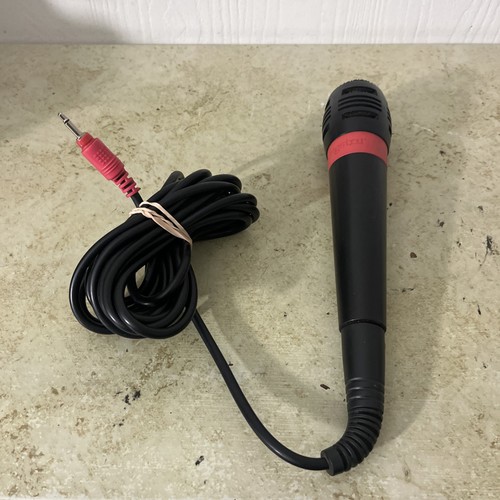 Genuine Singstar Wired 3.5mm Jack Black / Red Microphone for PS2 Game ...