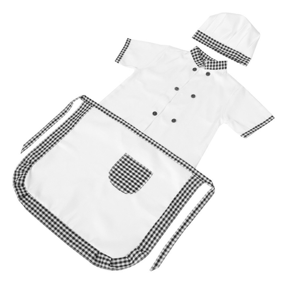 1 Set Boy Kitchen Baking Apron Hat Boy Chef Role Play Costume Hat Apron ...