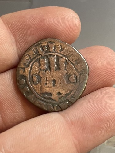 1400s 2 Maravedis EARLY Spanish Colonial Old Cob Coin Granada Mint ...