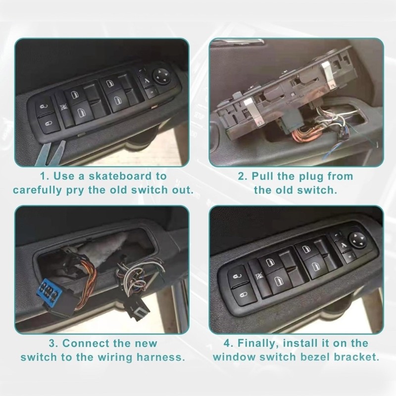 Electric Power Window Glass Lifter Elevator Control Button Regulator ...