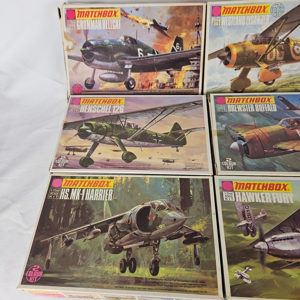 Matchbox Aircraft Plane 1/72 Scale Plastic Model Kits - Lot of 10 ...