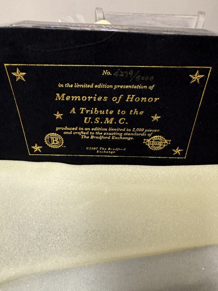 2007 BRADFORD EXCHANGE UNCOMMON VALOR WW2 IWO JIMA STATUE LIMITED TO ...
