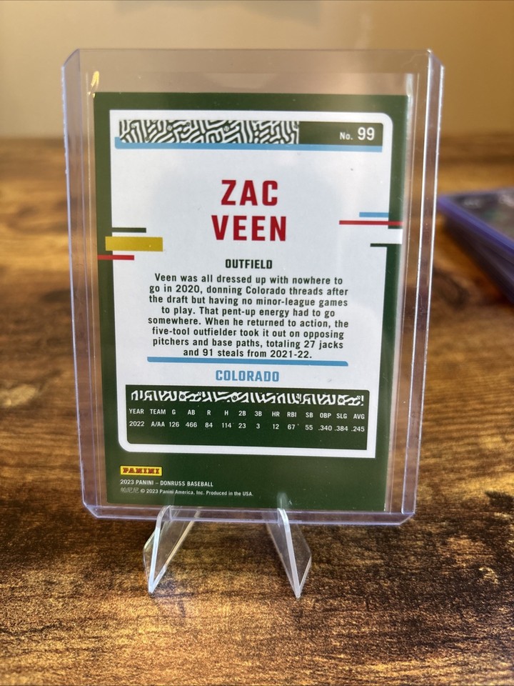 2021 Donruss Optic Zac Veen Rated Prospect Card Red # 1659/2023 | eBay
