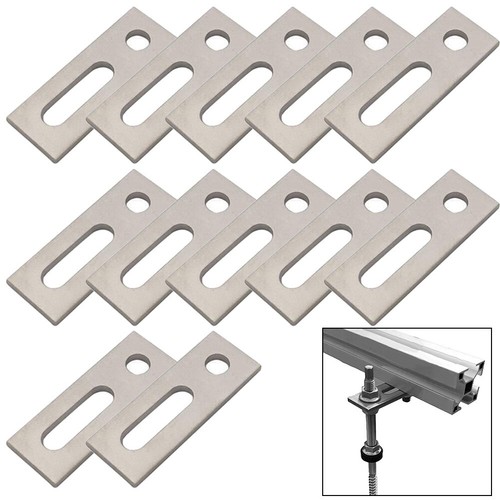 Stainless Steel PV Solar Adapter Plate M10 For Hanger Bolts Slotted ...