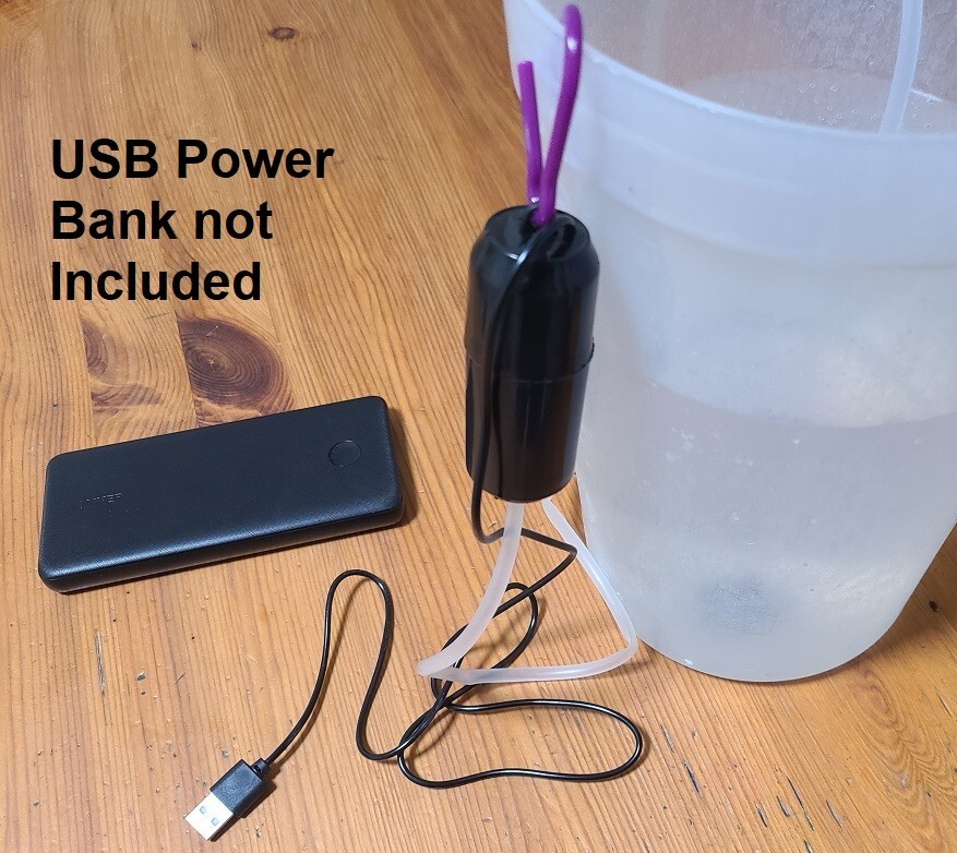 USB Portable Aerator Air Pump Bubbler for Aquarium Fish Tank Live Bait ...