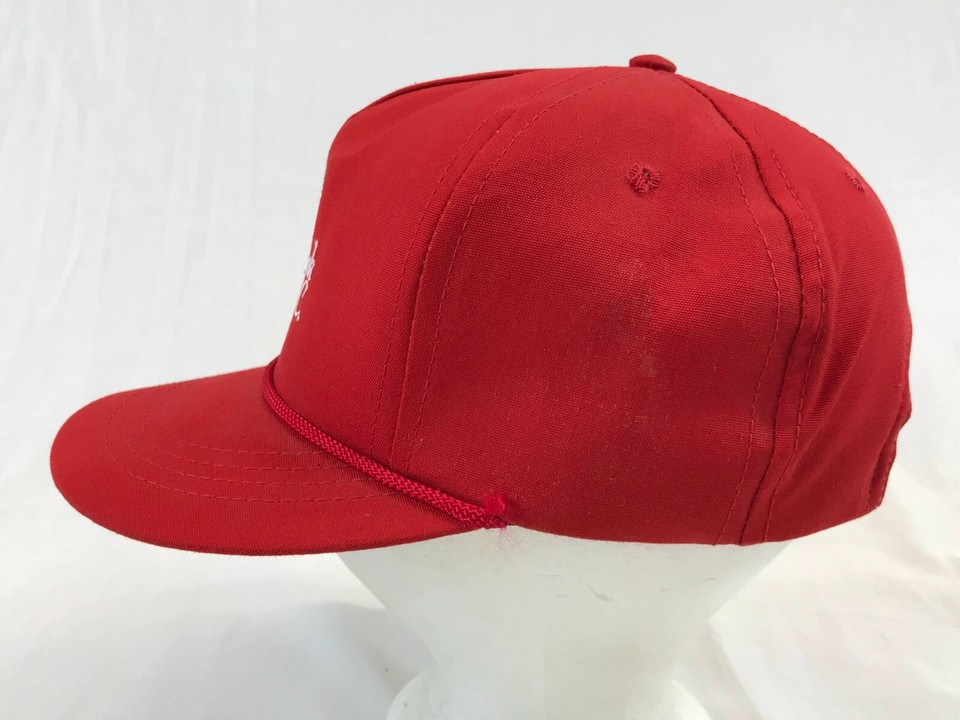 Meadowbrook CC Trucker Hat Buckleback Cap Leather Strap Red Cali Fame ...