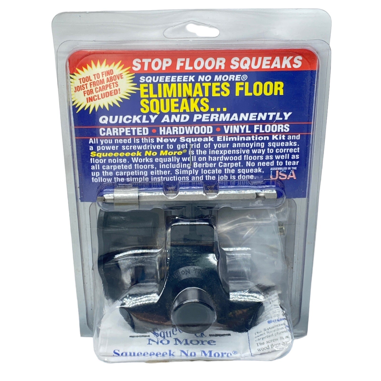 SQUEAK NO MORE Screw Kit 3233 Stops Repairs & Eliminates Floor Squeaks ...
